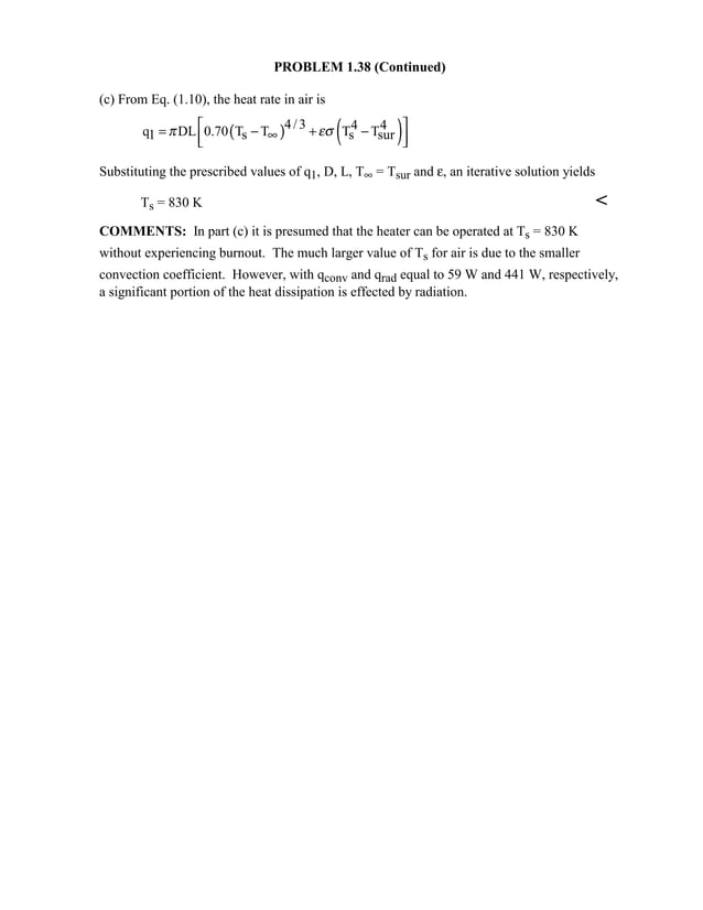 Heat transfer 5th ed incropera solution manual | PDF