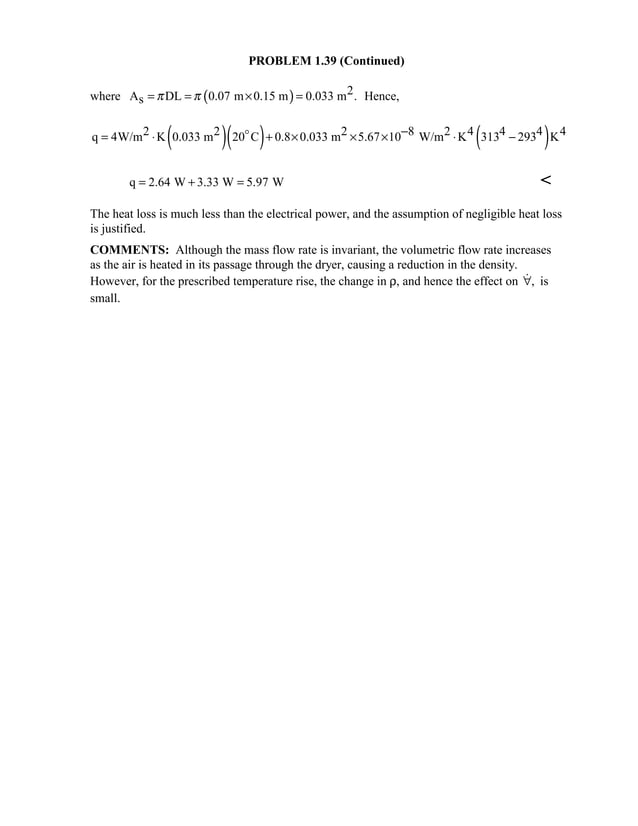 Heat transfer 5th ed incropera solution manual | PDF