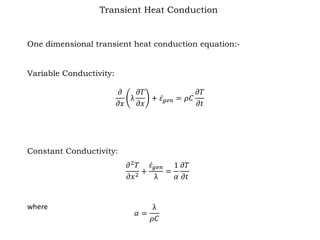 Heat Transfer Conduction Equation