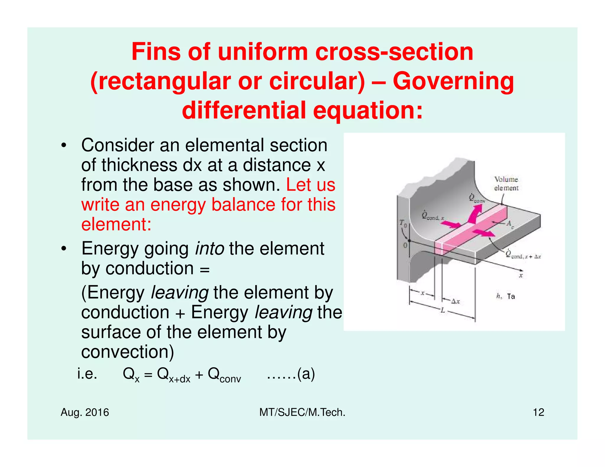 Heat transfer from extended surfaces (or fins) | PDF