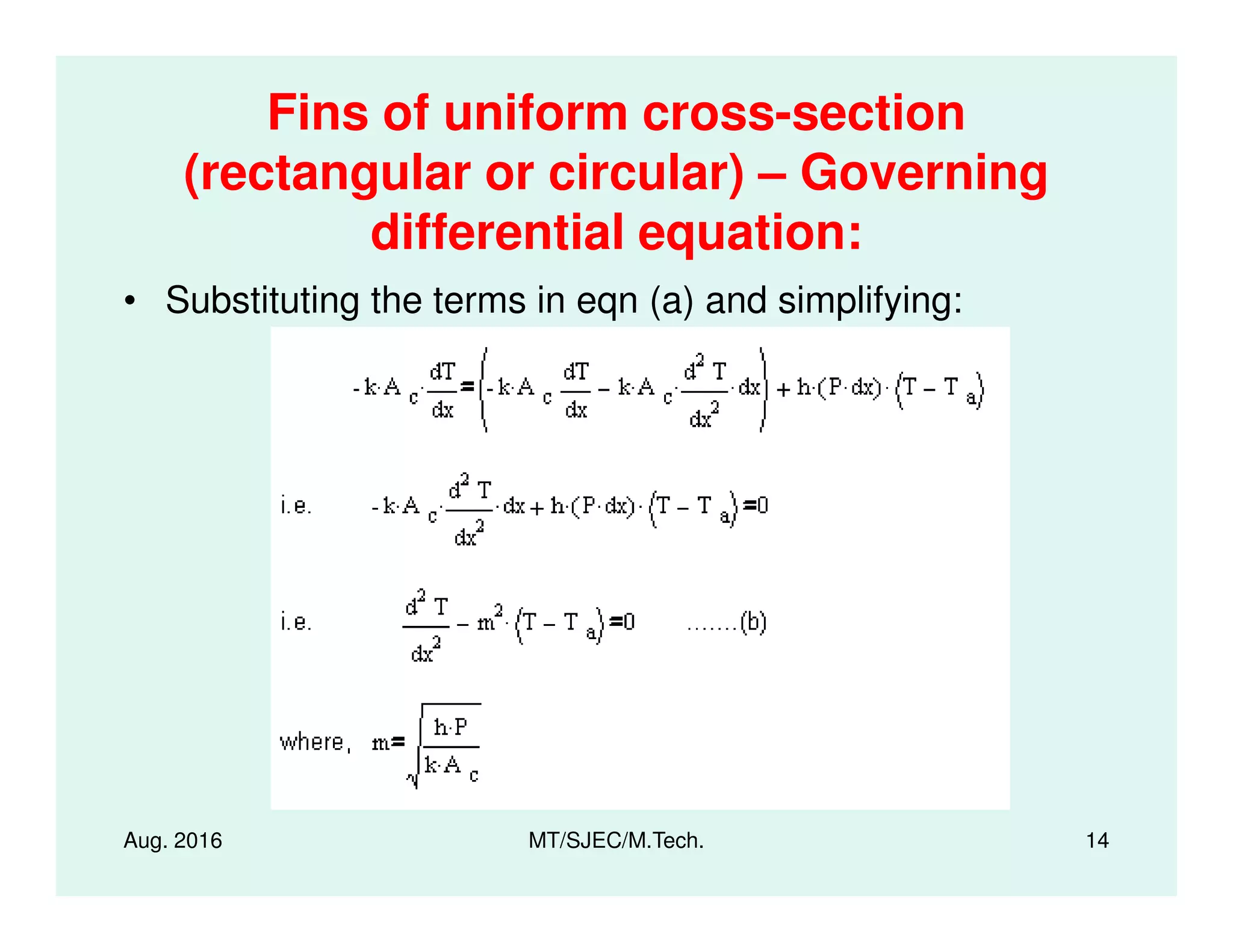 Heat transfer from extended surfaces (or fins) | PDF