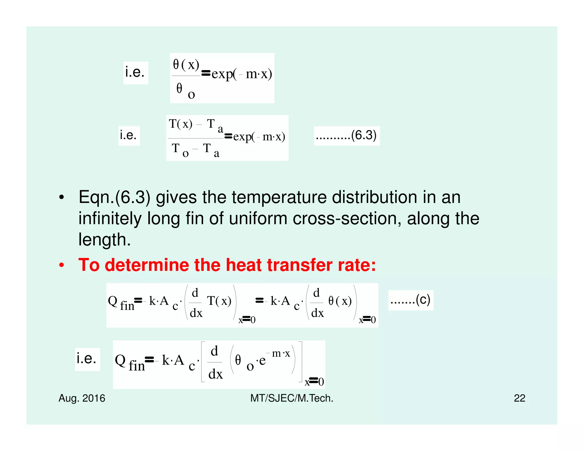 Heat transfer from extended surfaces (or fins) | PDF