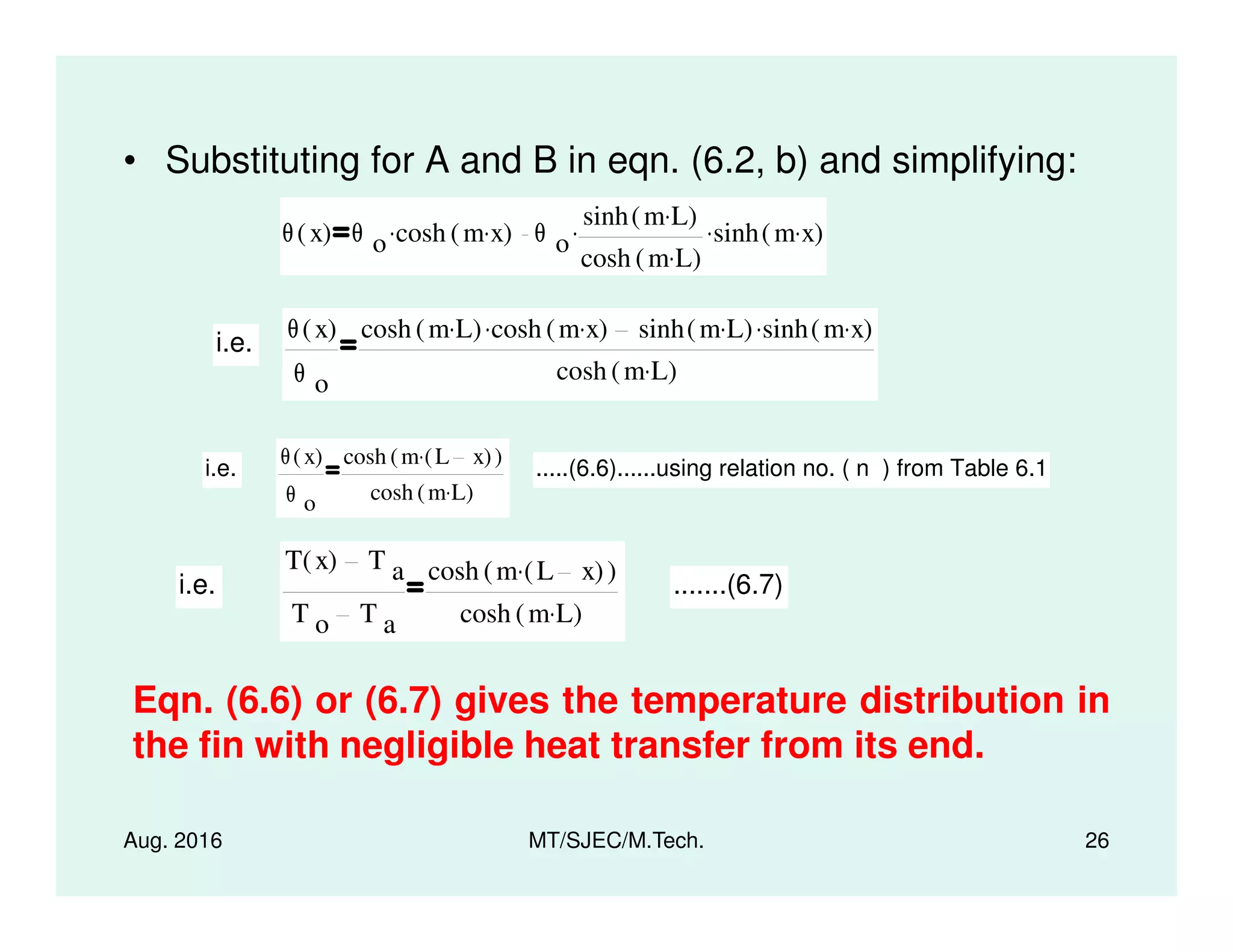 Heat transfer from extended surfaces (or fins) | PDF