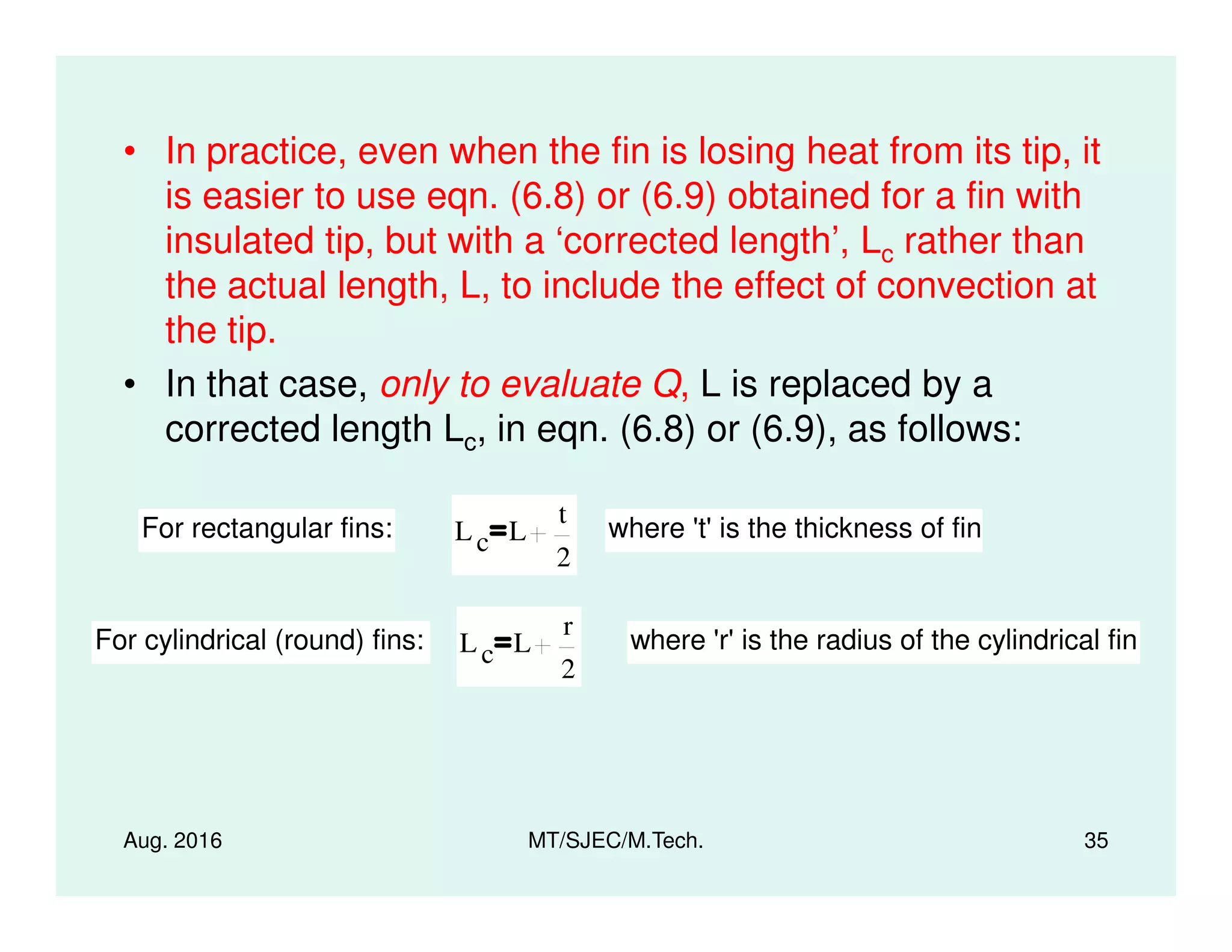 Heat transfer from extended surfaces (or fins) | PDF