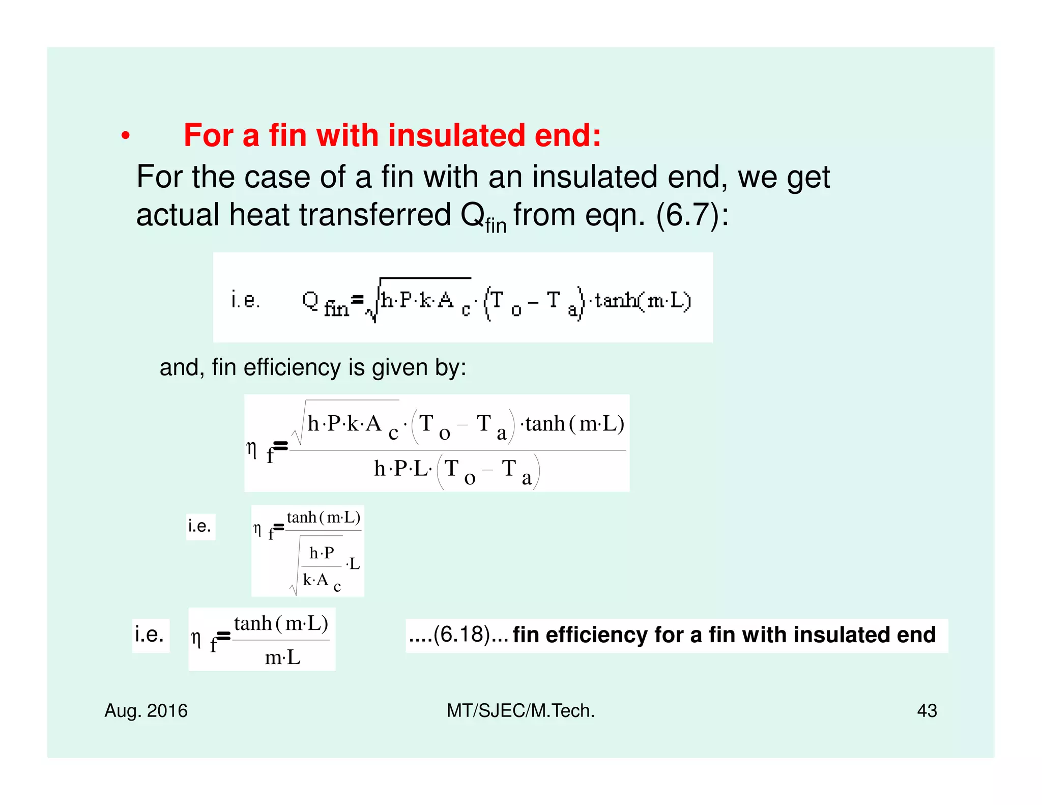 Heat transfer from extended surfaces (or fins) | PDF