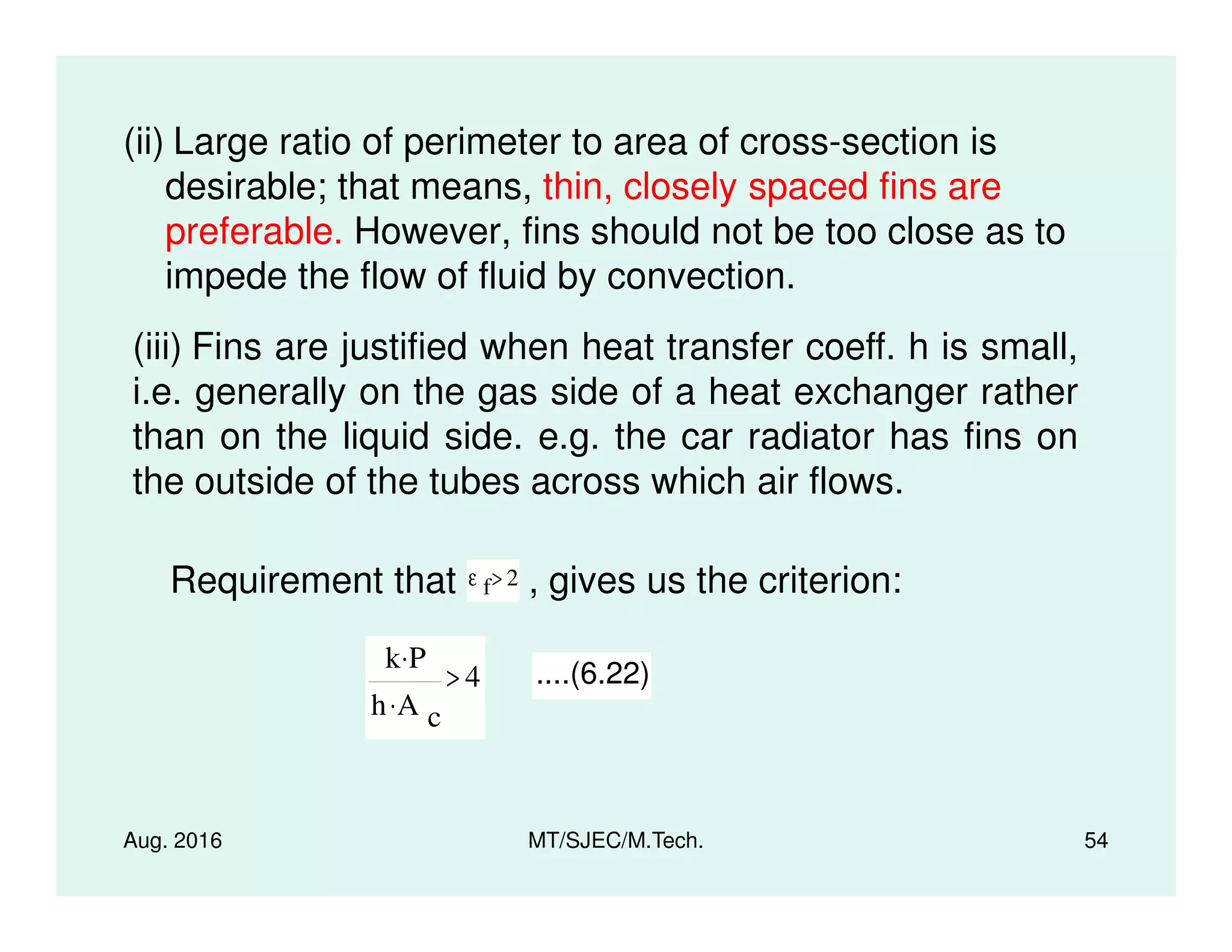 Heat transfer from extended surfaces (or fins) | PDF