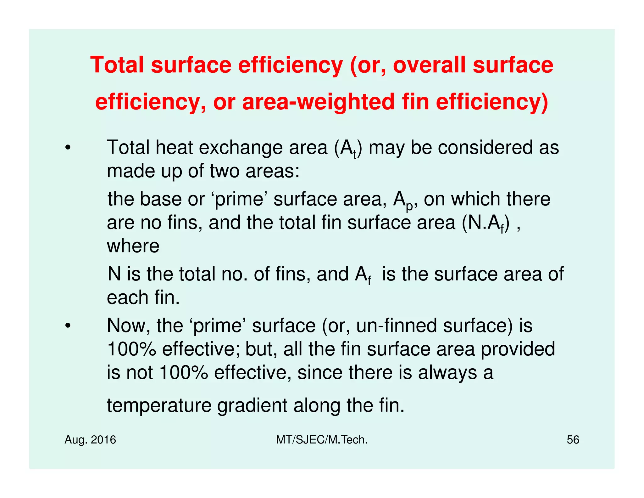 Heat transfer from extended surfaces (or fins) | PDF