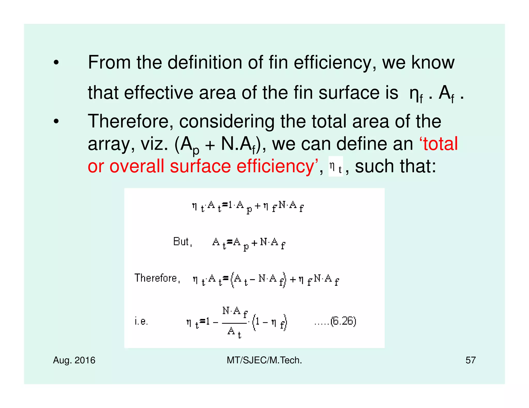 Heat transfer from extended surfaces (or fins) | PDF