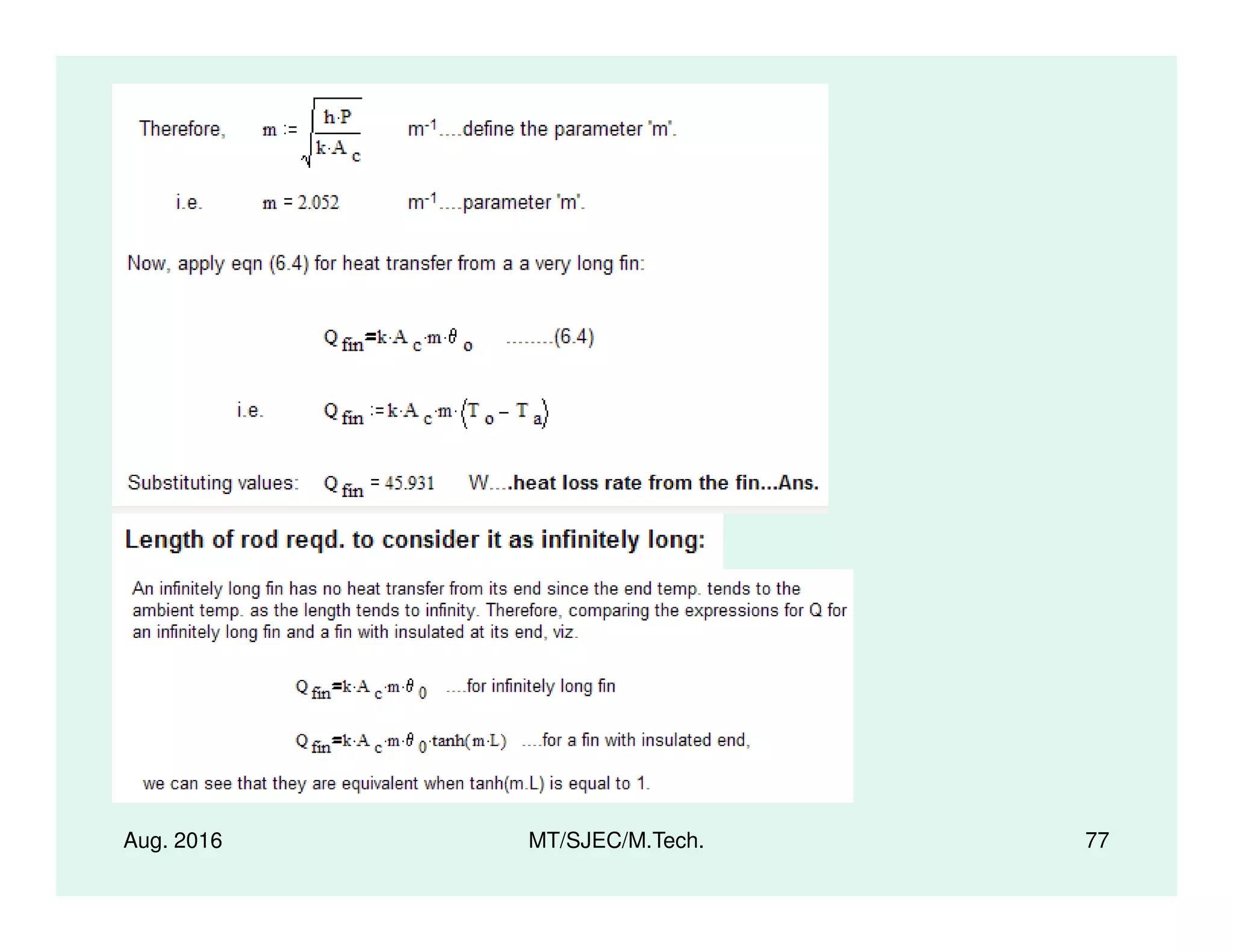 Heat transfer from extended surfaces (or fins) | PDF