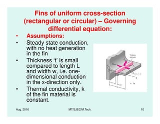 Heat transfer from extended surfaces (or fins) | PDF
