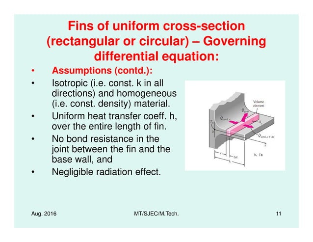 Heat transfer from extended surfaces (or fins) | PDF