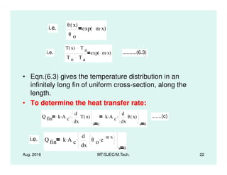 Heat transfer from extended surfaces (or fins) | PDF