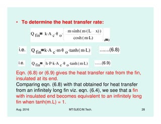 Heat transfer from extended surfaces (or fins) | PDF