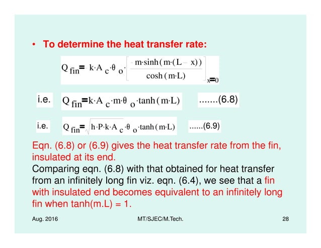 Heat transfer from extended surfaces (or fins) | PDF