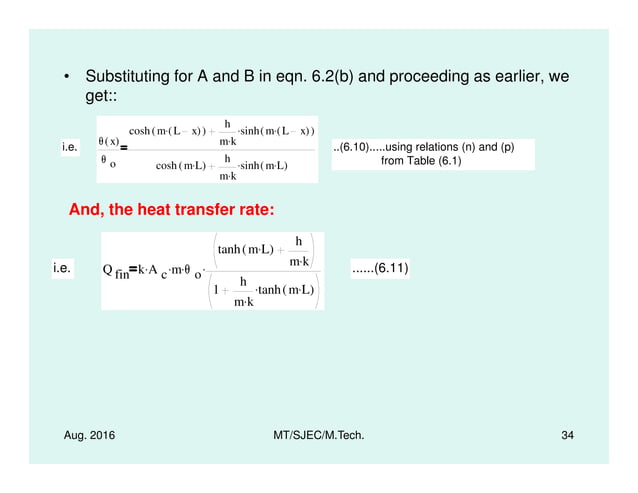 Heat transfer from extended surfaces (or fins) | PDF