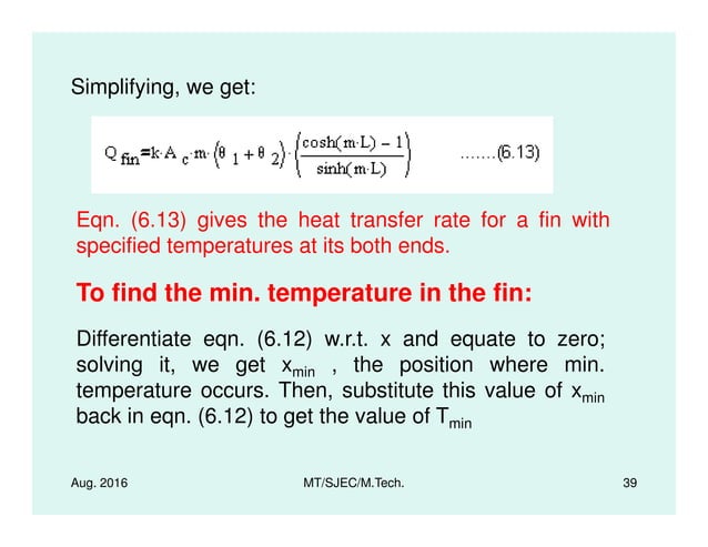 Heat transfer from extended surfaces (or fins) | PDF
