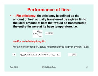 Heat transfer from extended surfaces (or fins) | PDF