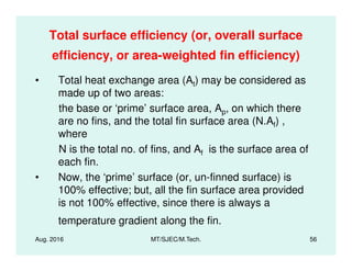 Heat transfer from extended surfaces (or fins) | PDF