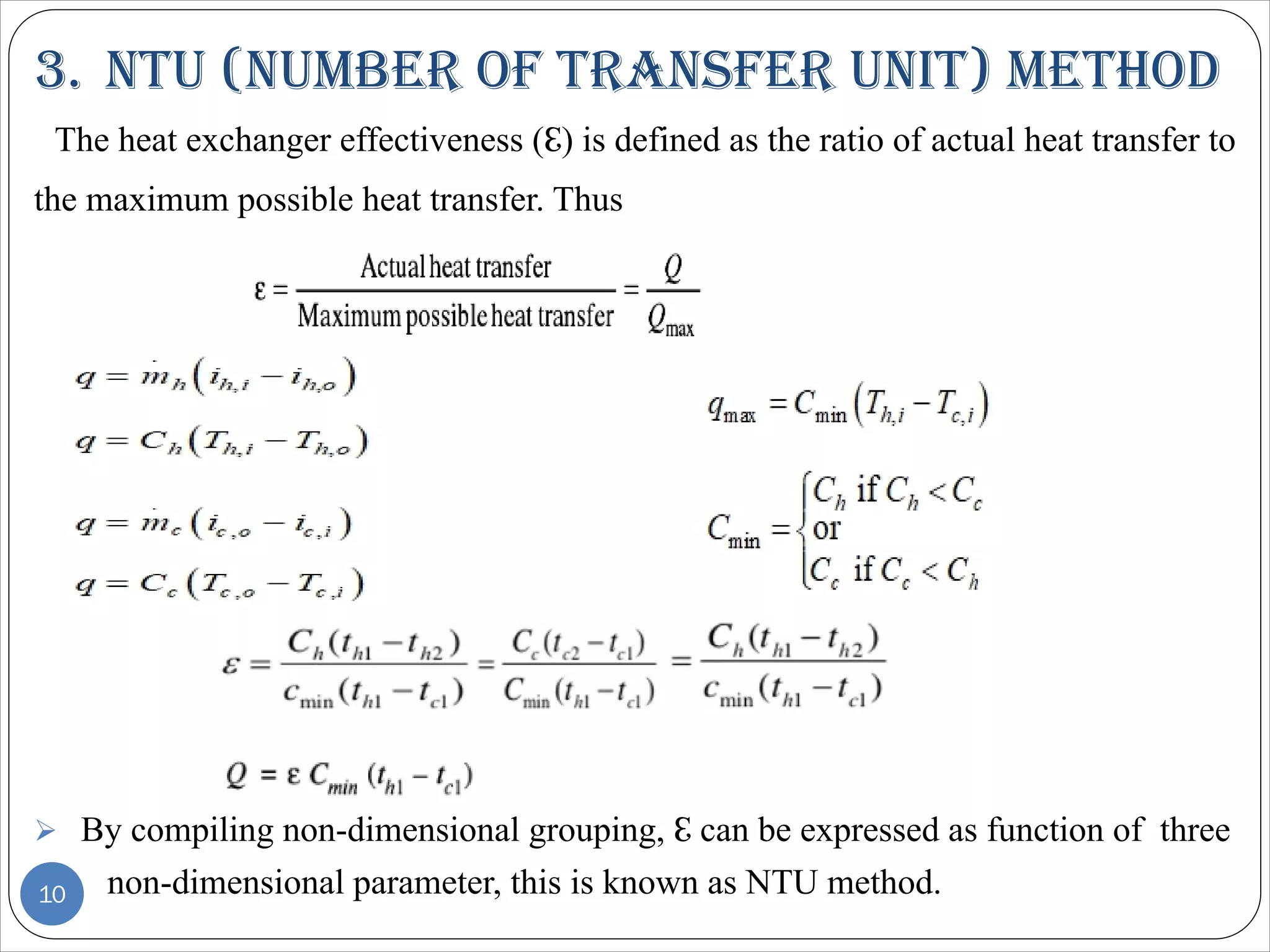 Heat exchanger and its type,ntu method | PDF