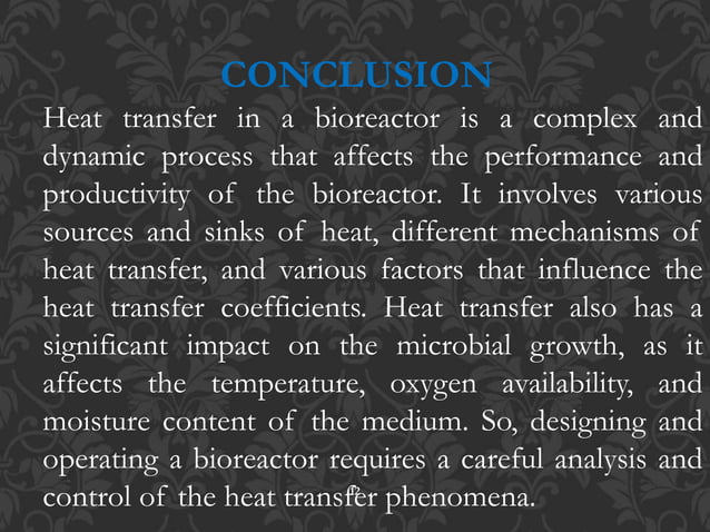 HEAT TRANSFER IN BIOREACTORS .......ustb | Chemistry | Science
