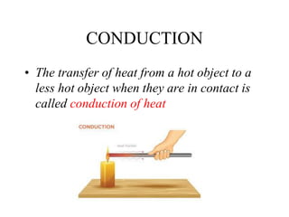 heat transfer Methods- conduction in solid, convection in liquid and ...
