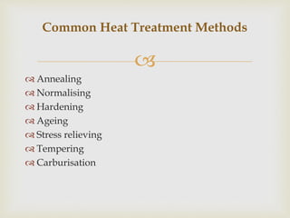 Heat treating metal working | PPT