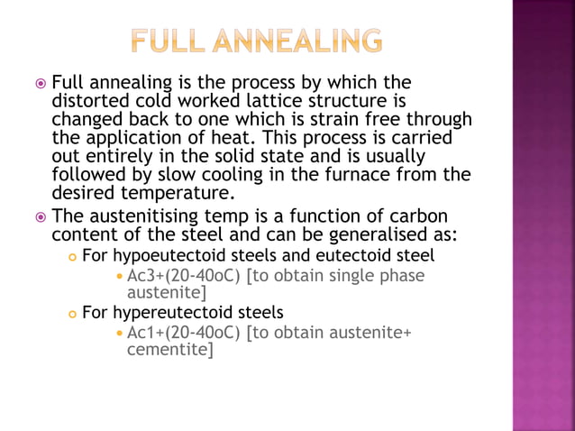 Heat treatment of Steels | PPTX