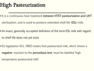 Heat treatments for raw milk | PPTX