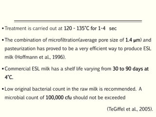 Heat treatments for raw milk | PPTX