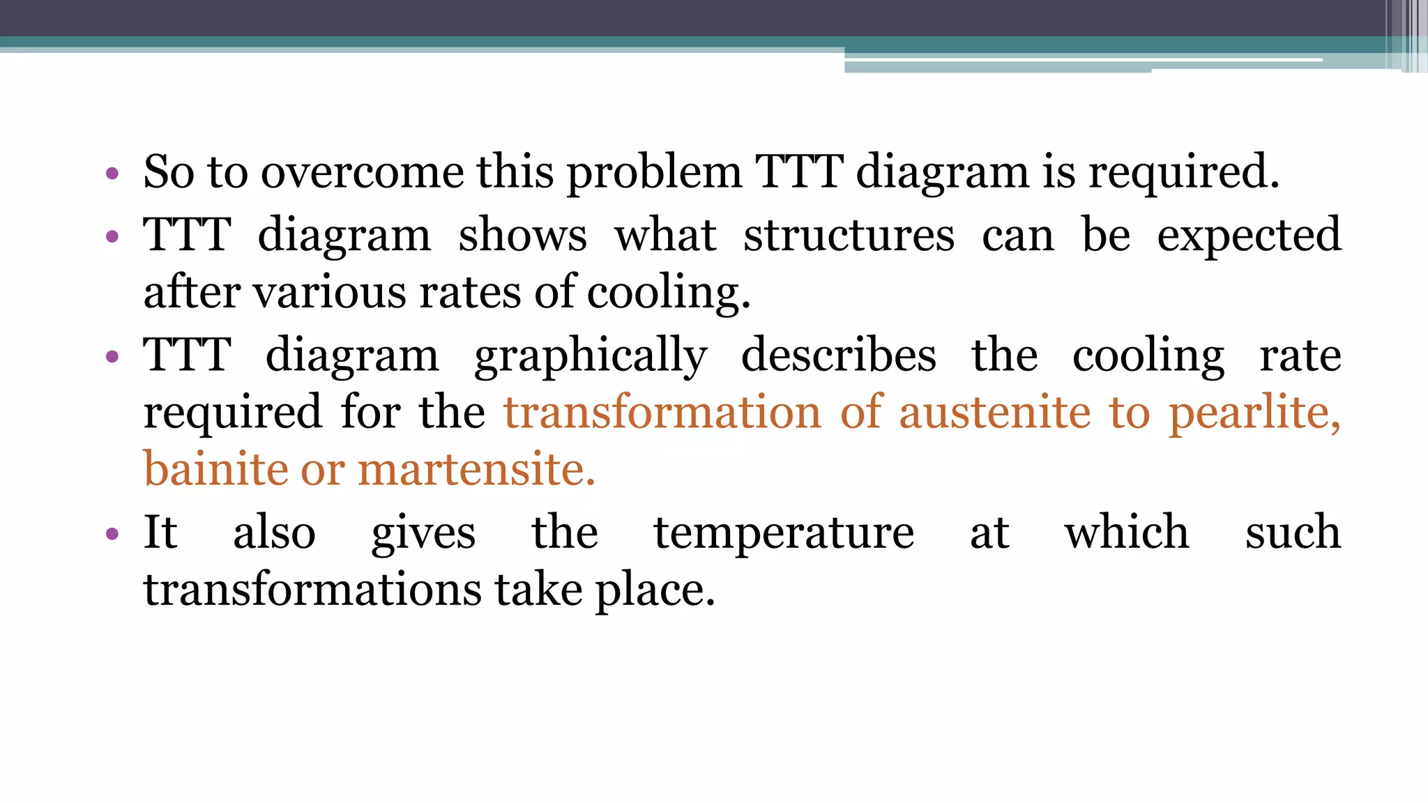 TTT diagram and Heat treatment processes | PDF