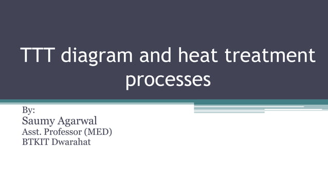 TTT diagram and Heat treatment processes | PDF