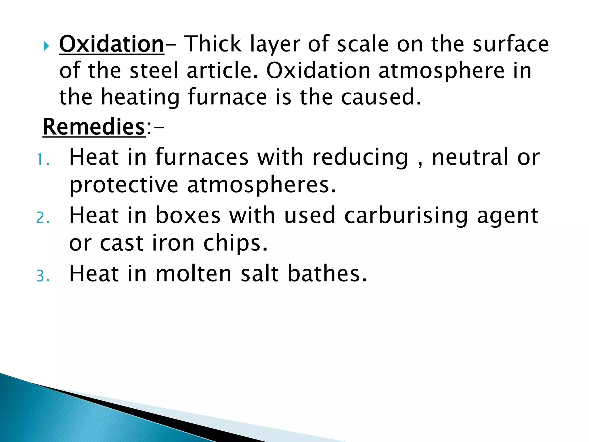 Heat treatment defects &and its remedies | PPTX