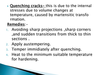 Heat treatment defects &and its remedies | PPTX