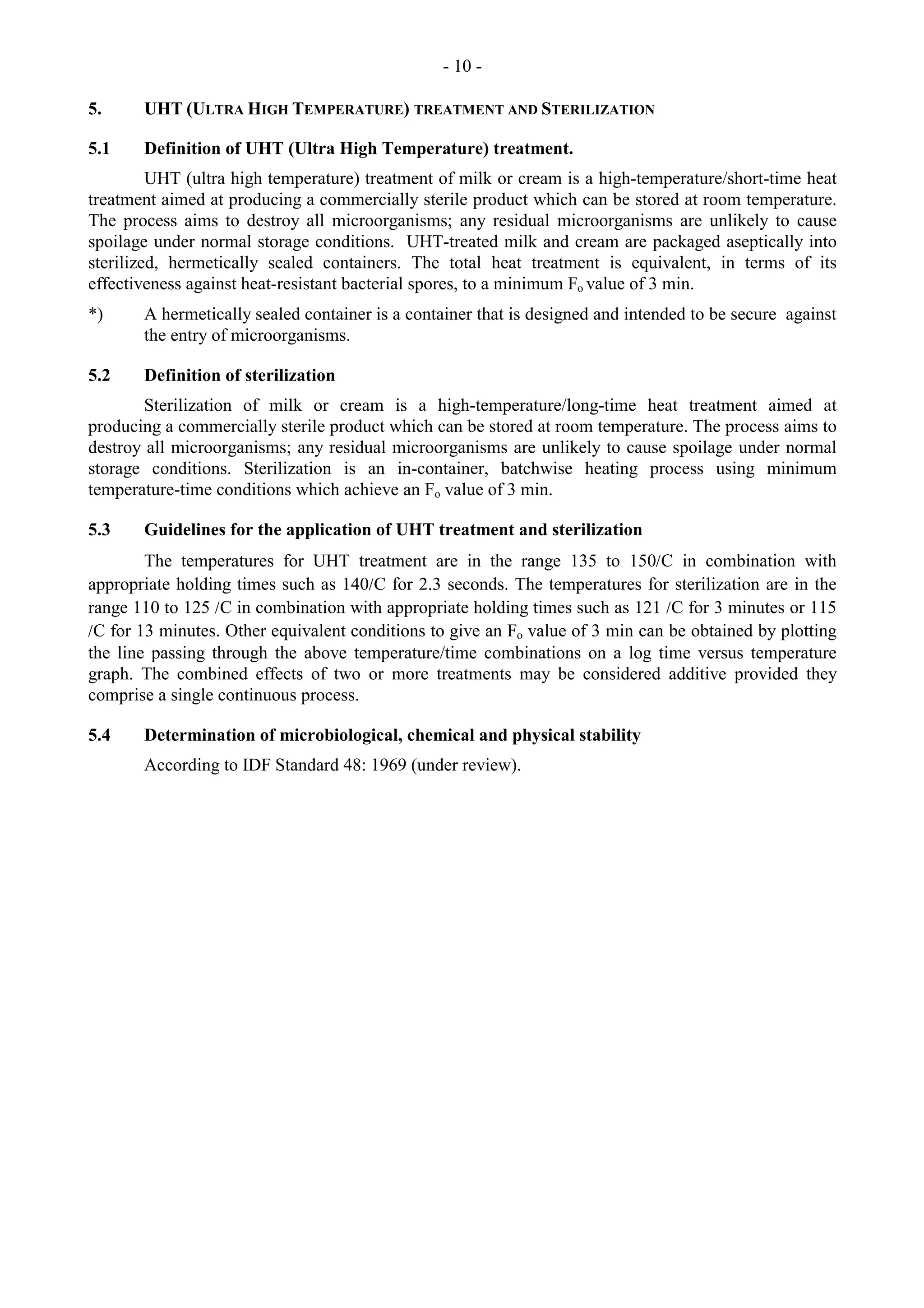 Heat treatment definition codex alimentarius | PDF