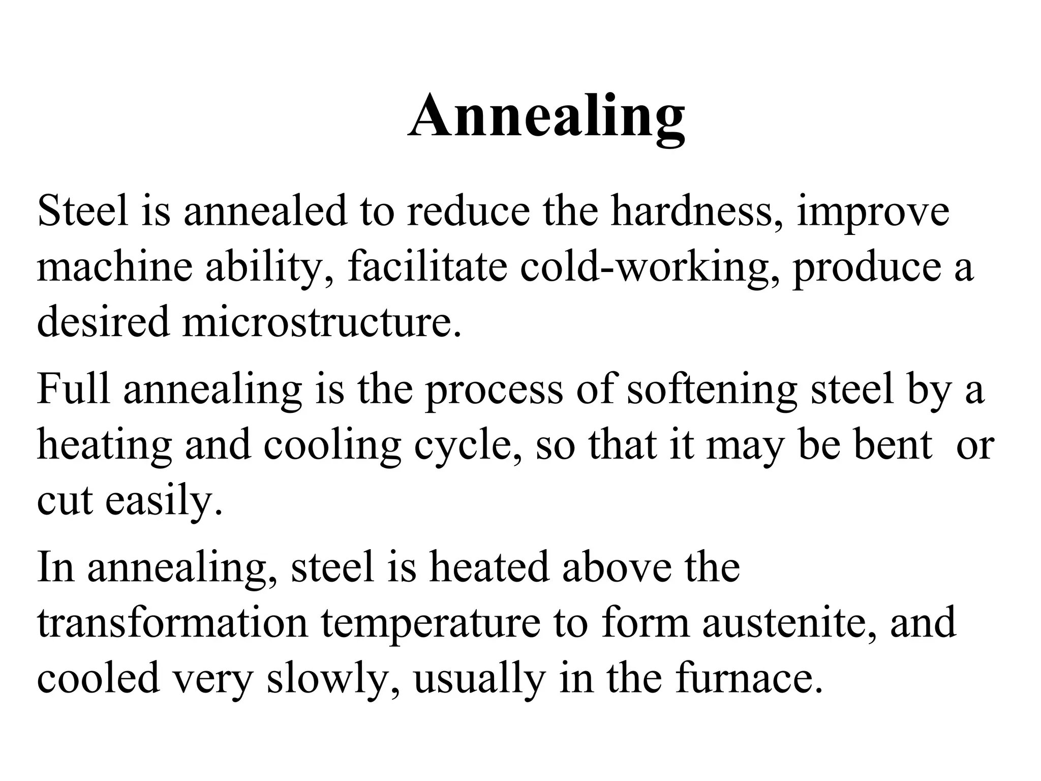 Heat treatment process for steel | PPT