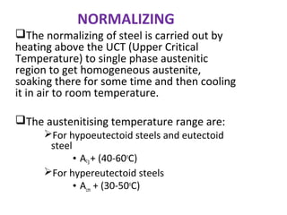 Heat treatment process for steel | PPT