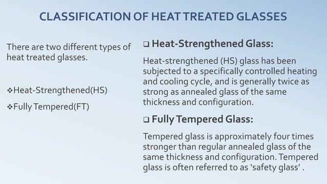 Heat Treatment of Glass | PPTX
