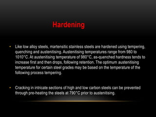 Heat treatment of stainless steel | PPTX
