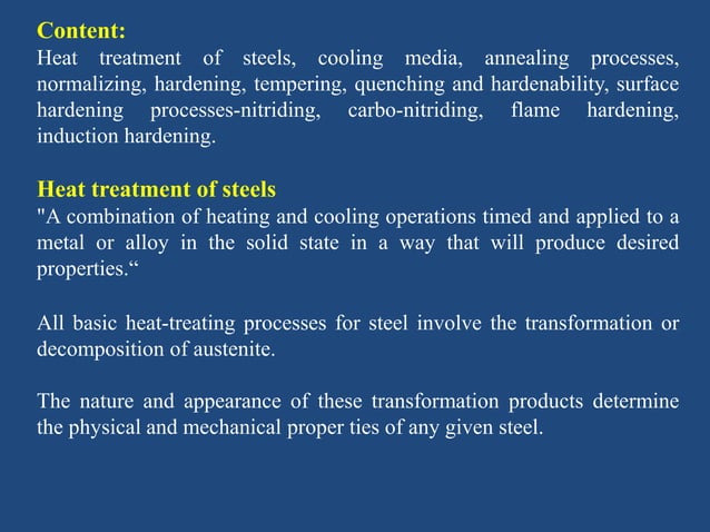 Heat treatment of steels and different processes.ppt