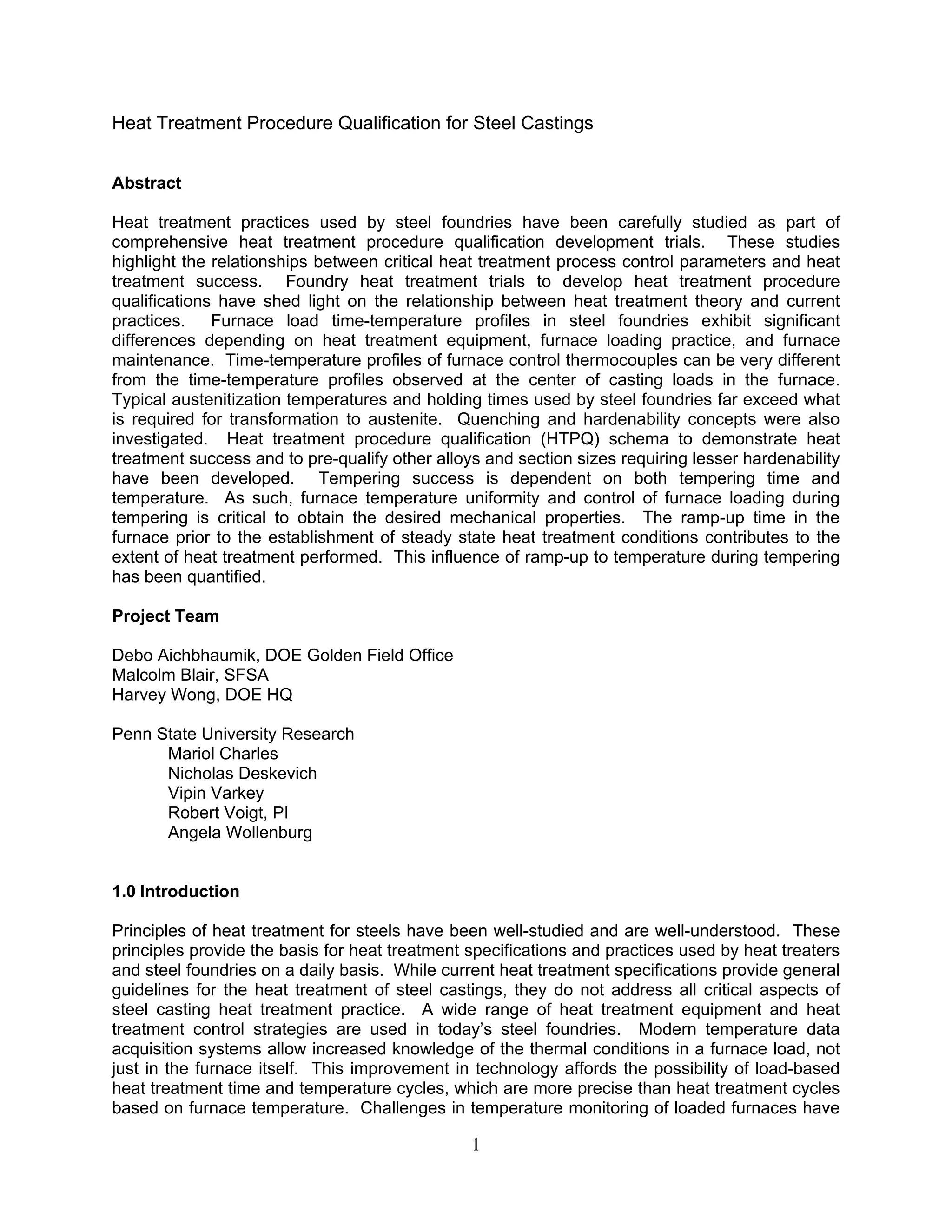 Heat treatment procedure qualification | PDF