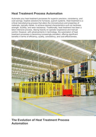 Heat Treatment Process Automation in India | PDF