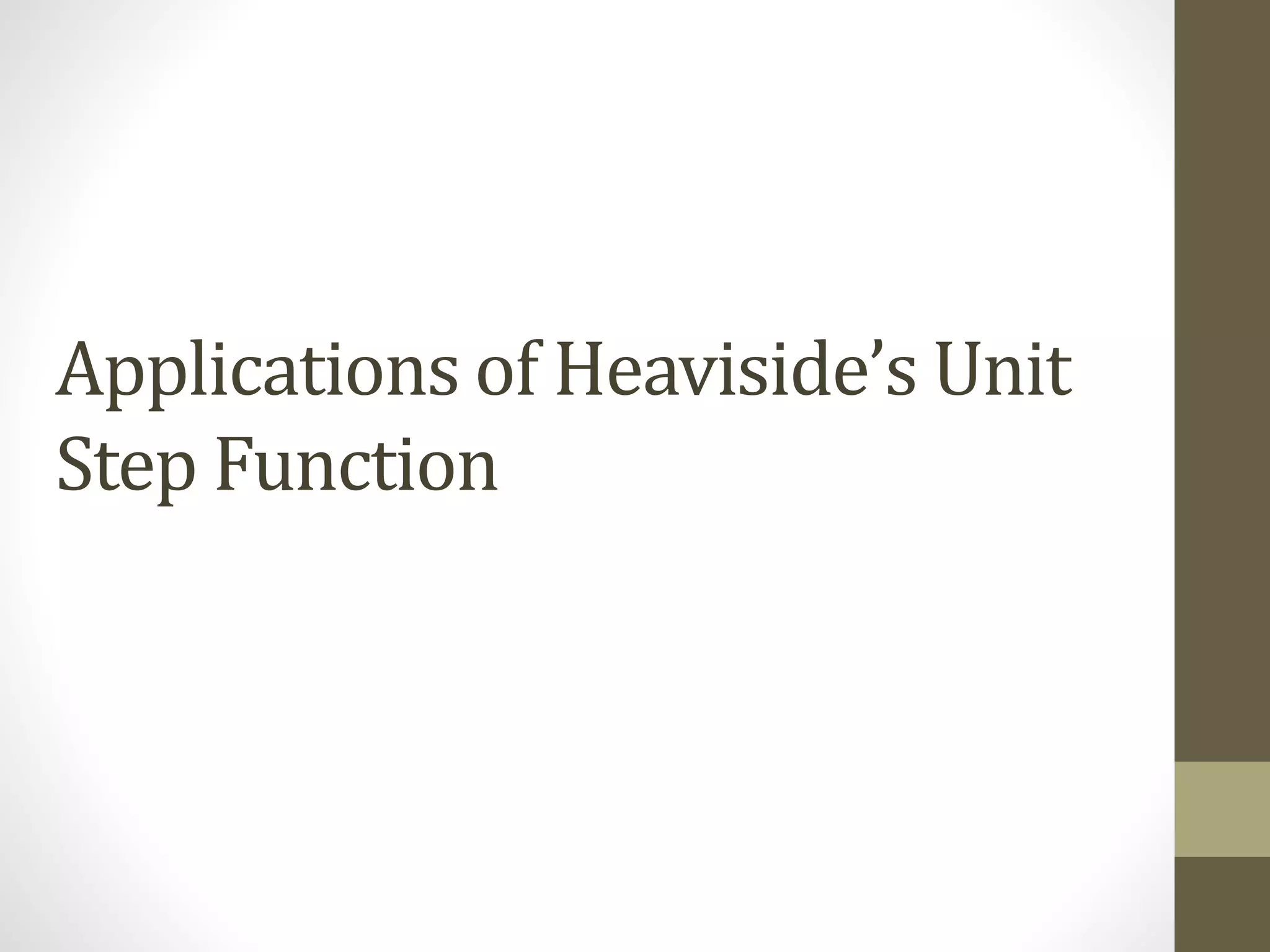 Heaviside's function | PPTX