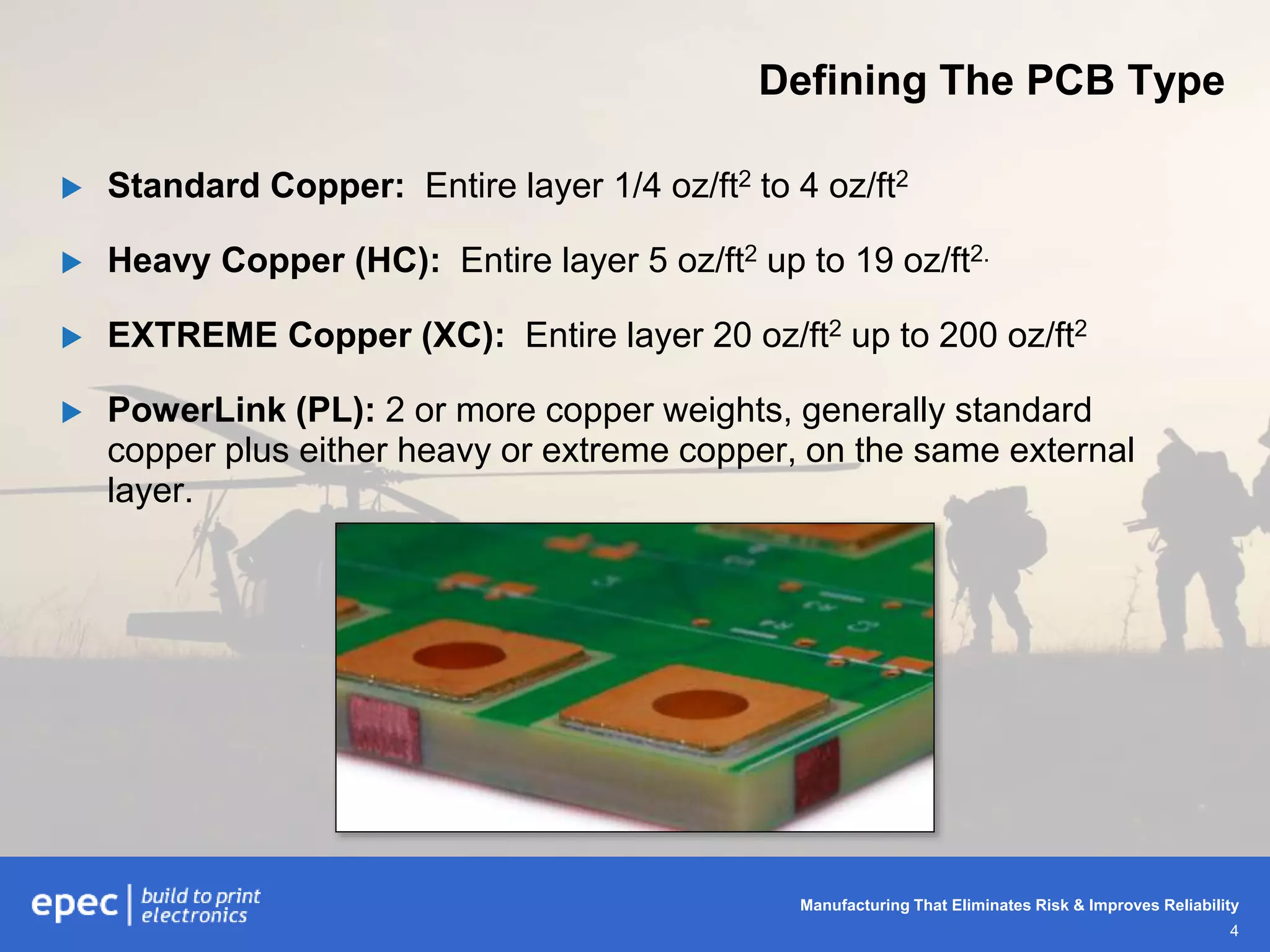 Heavy and Extreme Copper PCBs for Military/Aerospace Applications | PPTX