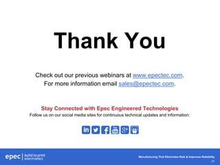 Heavy and Extreme Copper PCBs for Military/Aerospace Applications | PPTX