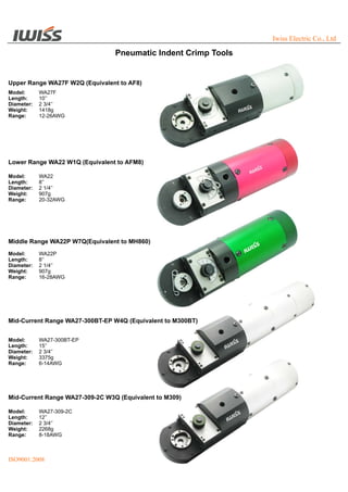 M22520 Standard Heavy Duty Connector Crimping Tools | PDF