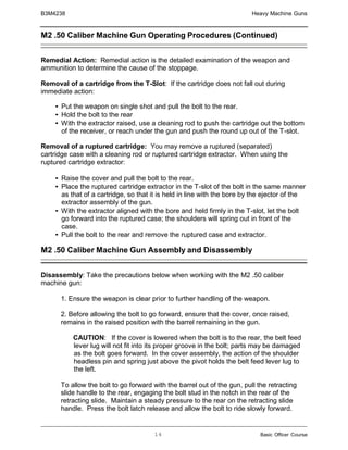 HEAVY MACHINE GUNS B3M4238 STUDENT HANDOUT | PDF