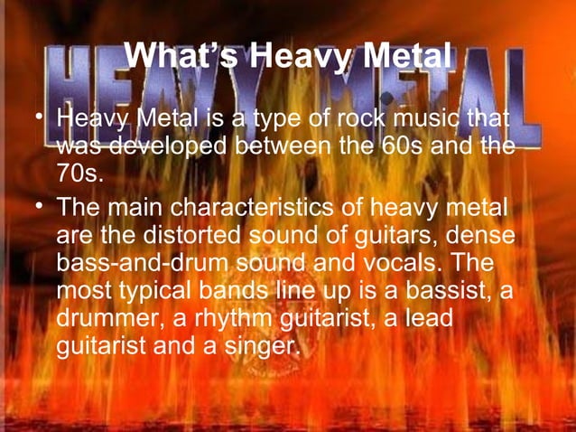 Heavy Metal | PPT | Music | Entertainment