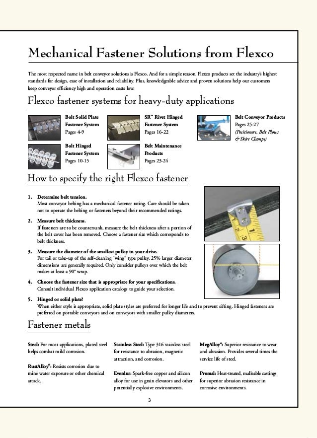 Flexco Heavy Duty Fastener Applications