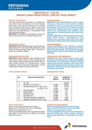 Heavy duty diesel oils pertamina | PDF
