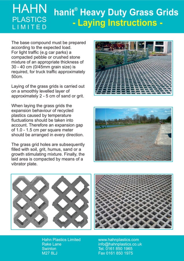 hannit® Heavy Duty Grass Grids | PDF | Landscaping | Home & Garden